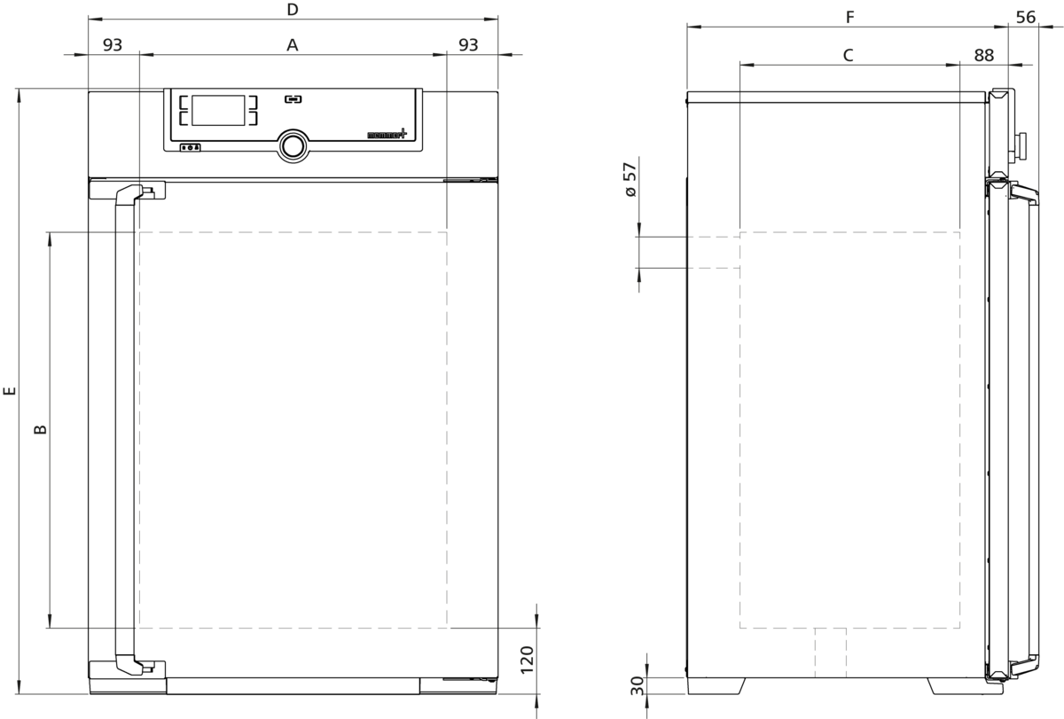 Universal oven UN160 - natural air circulation - 161 l.